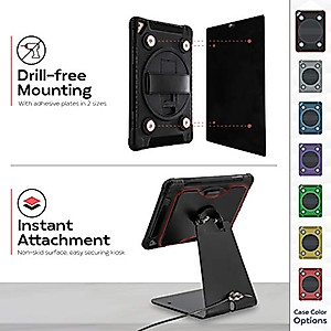 Magnetic Case for iPad 7/8/9 Gen - CTA Hard Kickstand Case with Magnetic Mounting Plates and Carry On Strap for iPad 7/8/9th Generation - Green