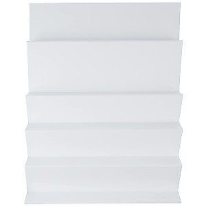 Vance 16 x 21 inch Trimmable Universal Spice Rack Drawer Organizer | White Kitchen Storage Tray for Cabinet Drawers and Shelves | Tiered Pantry Insert for Spices, Seasonings, Vitamins, or Herbs