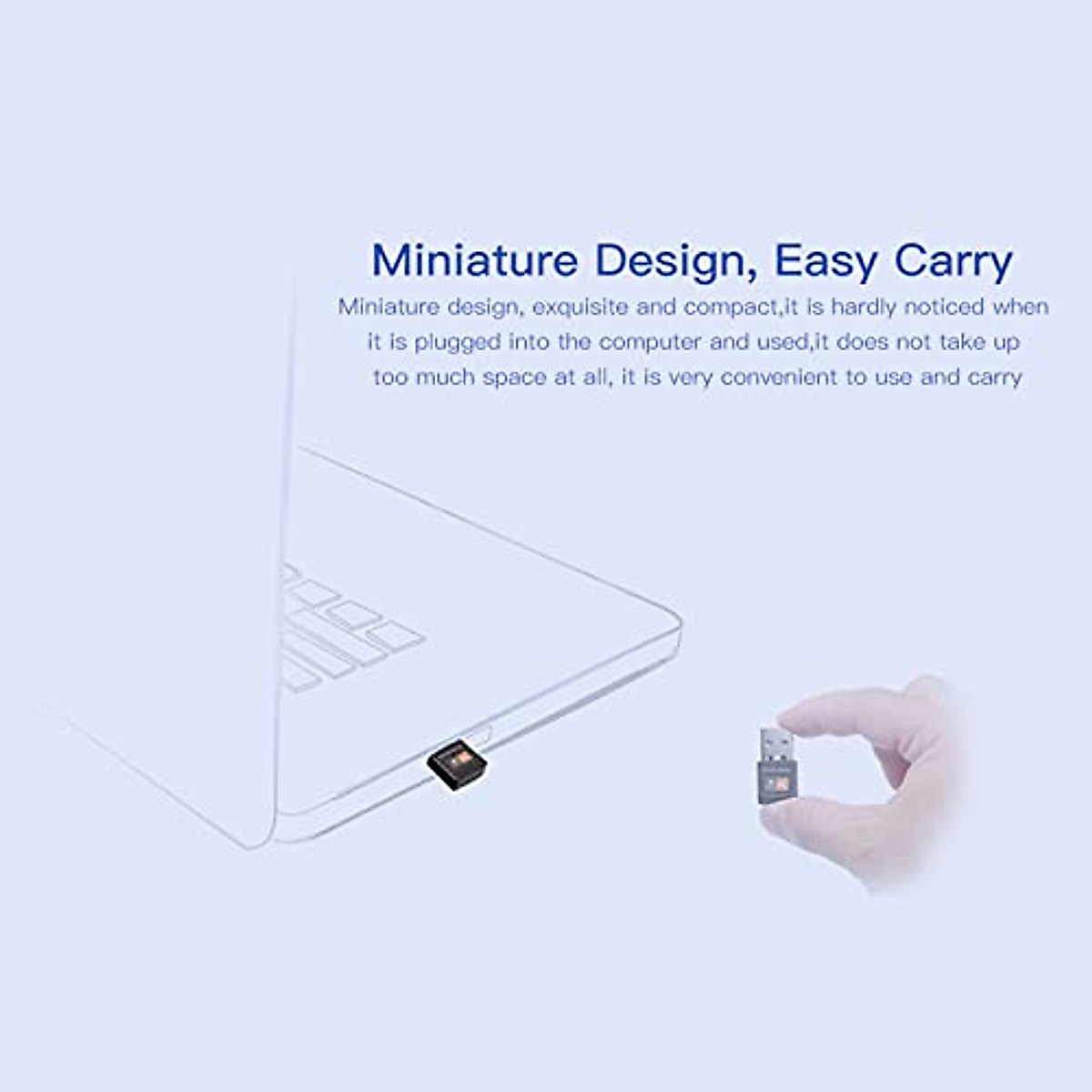 USB WiFi Adapter for PC, AC600M USB 2.0 WiFi 5 Dongle 802.11ac Wireless Network Adapter with Dual Band 2.4GHz/5Ghz for Desktop Laptop Support Windows 10/8/7/XP, MAC OS, Linux etc