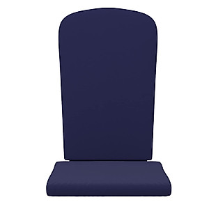 Flash Furniture Charlestown Set of 2 Adirondack Chair Cushions - Blue Fabric Cushions - 2" Thick Padding - Indoor/Outdoor - Patio Chair Replacement Cushions