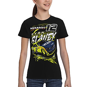 ASFRSH Ryan Blaney 12 Shirt for Teen Girl & Boy Printing Short Sleeve Tee Athletic Classic Shirt Crewneck T-Shirt