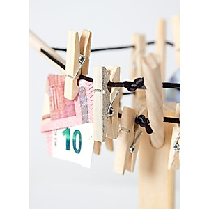 BRUBAKER Clothesline for Money Gift or Photo Gift Good Luck“
