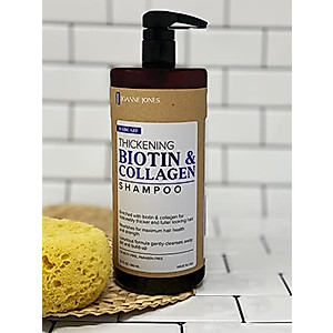 Joanne Jones Thickening Biotin & Collagen Shampoo, 960ml/32 fl oz, Noticeably Thicker and Fuller Looking Hair, Cruelty Free, Paraben Free