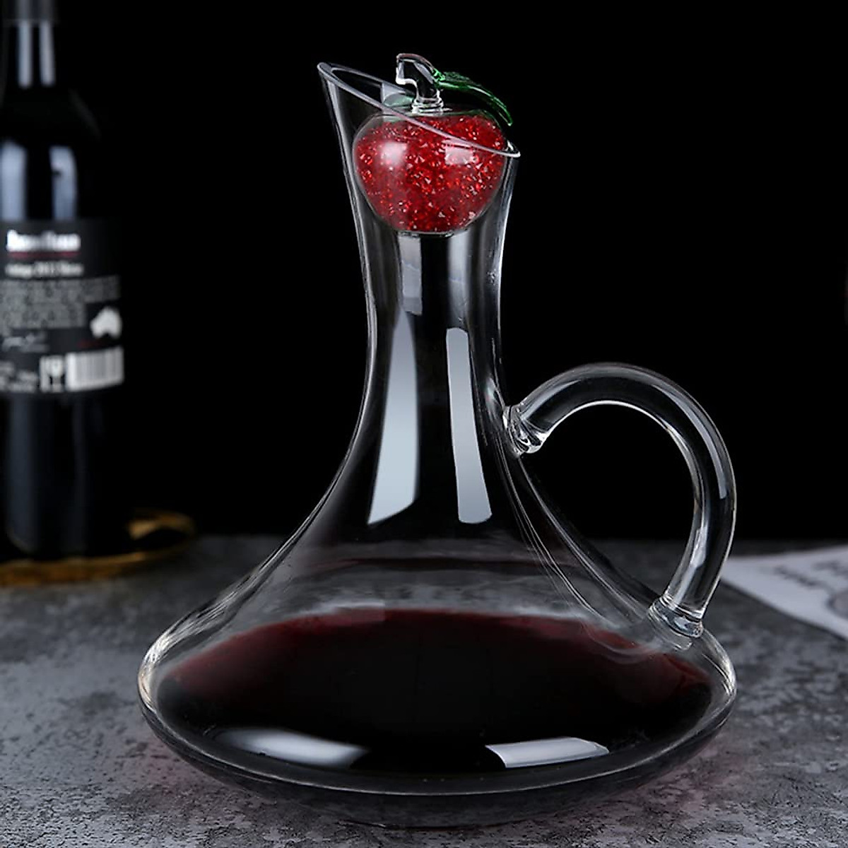 Cabilock Wine Bottle Glass Plug Ball Stoppers Fruit Shaped Caps for Wine Decanter Carafe Bottle Replacement Sealing Stoppers