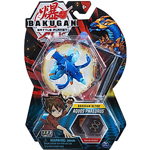 Bakugan Ultra, Aquos Phaedrus, 3-inch Collectible Action Figure and Trading Card, for Ages 6 and Up