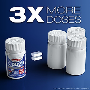 RoboHBr Cough Suppressant, Dextromethorphan HBr 30mg, 100 Tablets, 100 Doses for Effective Cough Relief