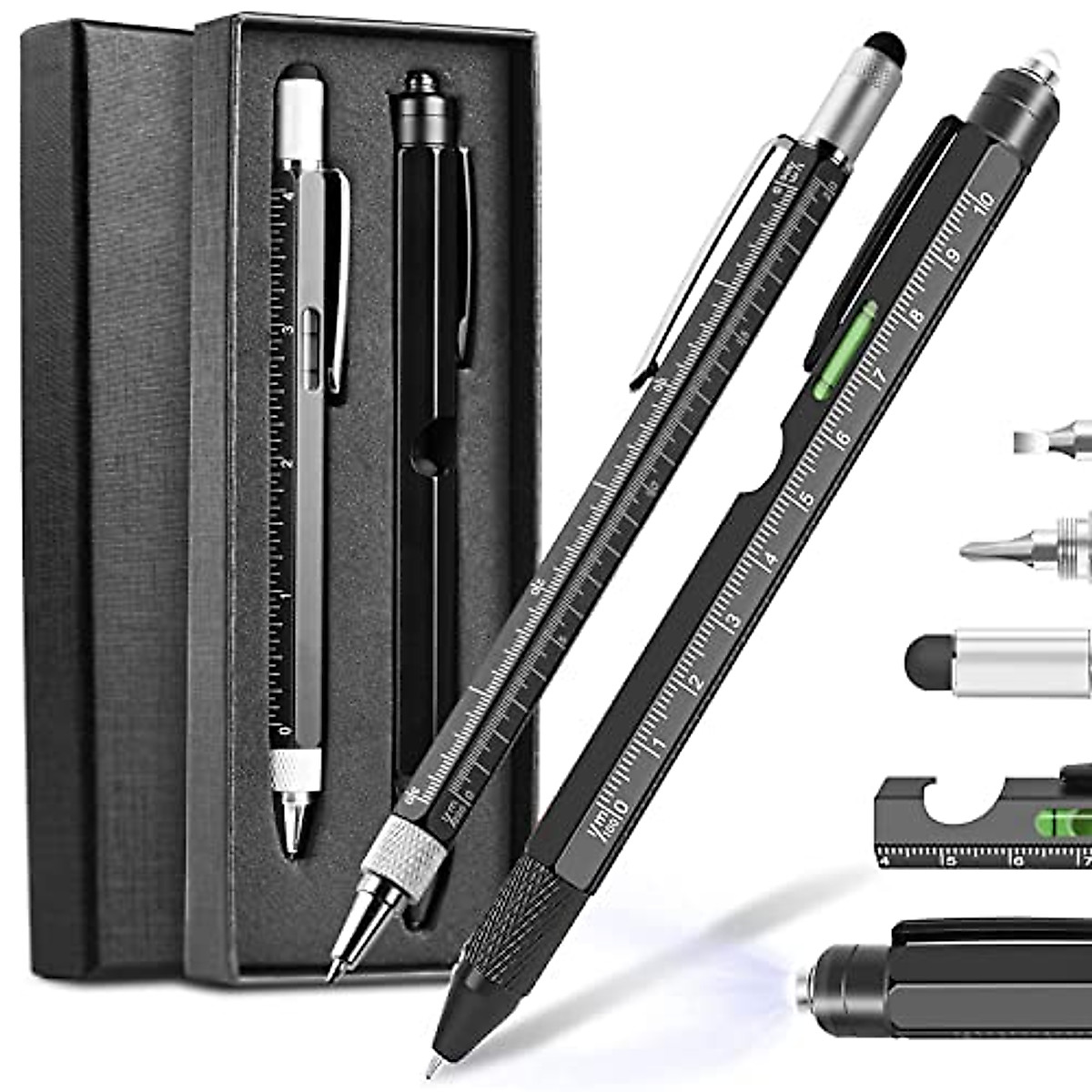 Stocking Stuffers Gifts for Men, Multitool Pen Set, Multifunctional Pocket Tool, Cool Gadgets for Christmas, Gifts for Dad from Daughter Wife, Anniversary Birthday Gift for Husband Boyfriend Grandpa