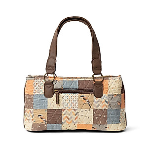 Donna Sharp Reese Bag in Birdie - Structured Shoulder Bag with Double Straps