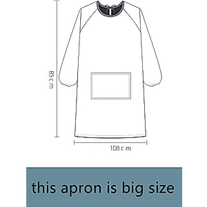 Kumquat Classic Fashion Aprons for Women Waterproof Oil Proof Long Sleeve Apron Smocks Overalls Adult for Home Furnishing Kitchen (Purple)