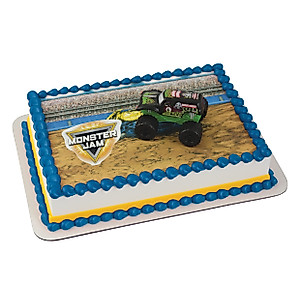 DecoSet Monster Jam Full Throttle Fun Cake Topper, 2-Piece Toppers Set with Keepsake Truck and DecoPic