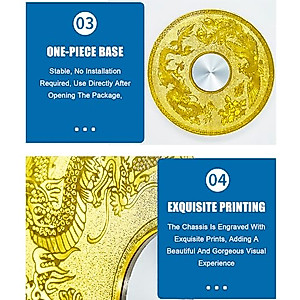 LWQFHI Glass Lazy Susan Turntable Hotel Round Glass Turntable, Susan Lazy Tempered Glass Turntable On Home Dining Table, Glass Lazy Dining Table Turntable 50cm B