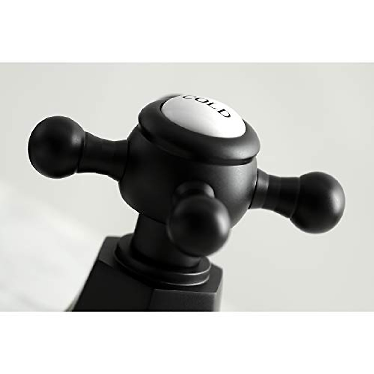 Kingston Brass KS4460BX Metropolitan Widespread Bathroom Faucet, 5-9/16 Inch in Spout Reach, Matte Black