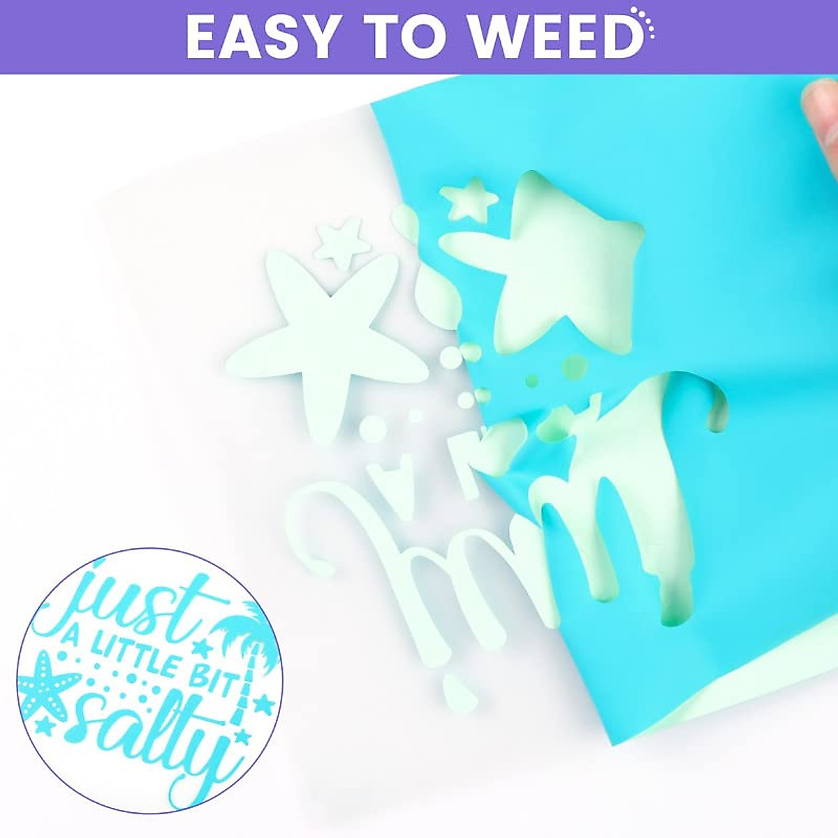 VAST WANT White HTV Vinyl Roll-12" X 30ft White Iron on Vinyl for Cricut & Other Cutting Machines, Heat Transfer Vinyl for Shirts - Easy to Cut, Weed and Transfer