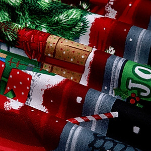 Timeless Treasures Let It Snow 24'' Red Truck Christmas Panel Black