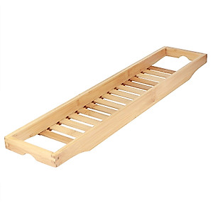 Bath Tray Organizer,Multifunctional Bamboos Bathtub Tray Rack,Wine Book Storage Shelf Shower Organizer Bathroom Supplies