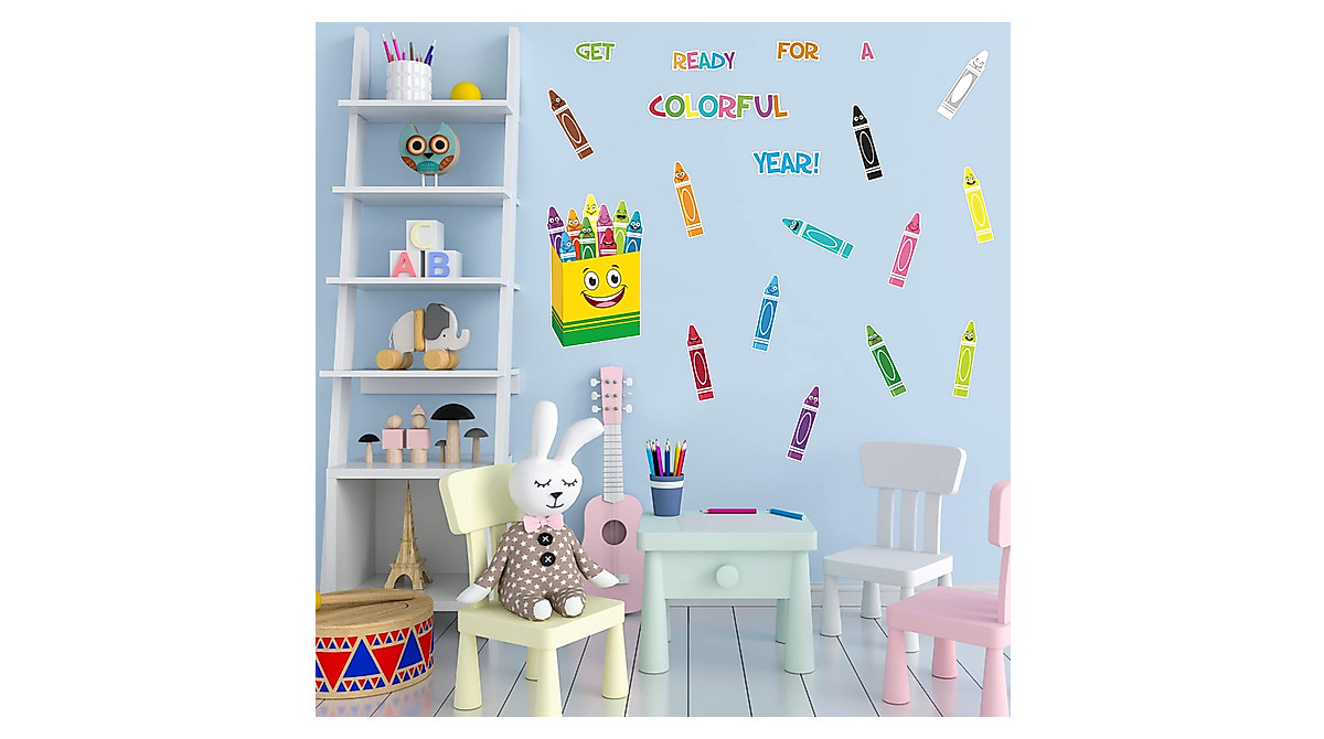 Colorful Crayon Bulletin Board Cutouts for Classroom