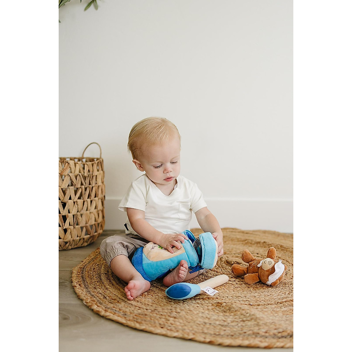 Genius Baby - 9" The Original Baby Golf Bag with Teddy Bear, Blue Bag Embroidered with 'My 1st Golf Bag', Lightweight, Perfect Size Golf Toy for Small Hands, Unique for Golf Baby