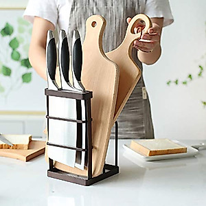 VANRA - Steel Holder for Cutting Boards and Knives - Kitchen Utensil Organizer, Suitable as Pot Lid Holder