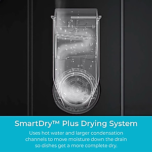 Kenmore 24" Built-In Stainless Steel Tub Dishwasher with SmartWash, UltraWash, SmartDry Plus, MoreSpace Adjustable Rack, Energy Star Certified, Fingerprint Resistant Stainless Steel