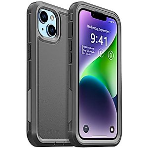 ibelief Designed for iPhone 14 Case, MIL-Grade Drop Tested Phone Case for iPhone 14 6.1'' (Black)