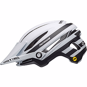BELL Sixer MIPS Adult Mountain Bike Helmet - Fasthouse Stripes Matte White/Black (2024), Small (52-56 cm)