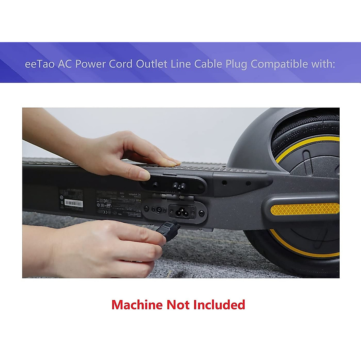 Fast Charging 6 Feet 3-Prong AC 120V Extra Long Cable Power Cord Charger Compatible with Segway Max Ninebot P65 G2 P65A P65E P65U P100 G30 G30P 46.8V 12Ah Li-ion Battery Electric Scooter AA.00.0012.38