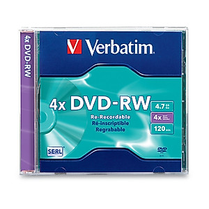 1PK DVD-RW 4X 4.7GB Branded with Jewel Case