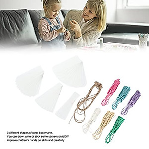 Mothinessto Blank Bookmarks, Waterproof Handcraft High Transparency Rectangle Clear Bookmark for Luggage Tag