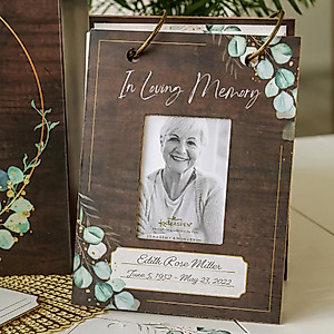 Kate Aspen Celebration of Life Memory Funeral Guest Book and Box for Memorial Service Bereavement Cards, Prayer Cards - Hard Cover Book, Box, 50 Memory Cards and Binder Rings