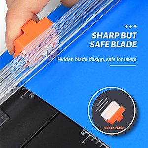 Evteck A4 Paper Cutter 12 Inch Paper Trimmer Scrapbooking Supplies with Automatic Security Safeguard and Side Ruler for Craft Paper, Label, Photo and Cardstock