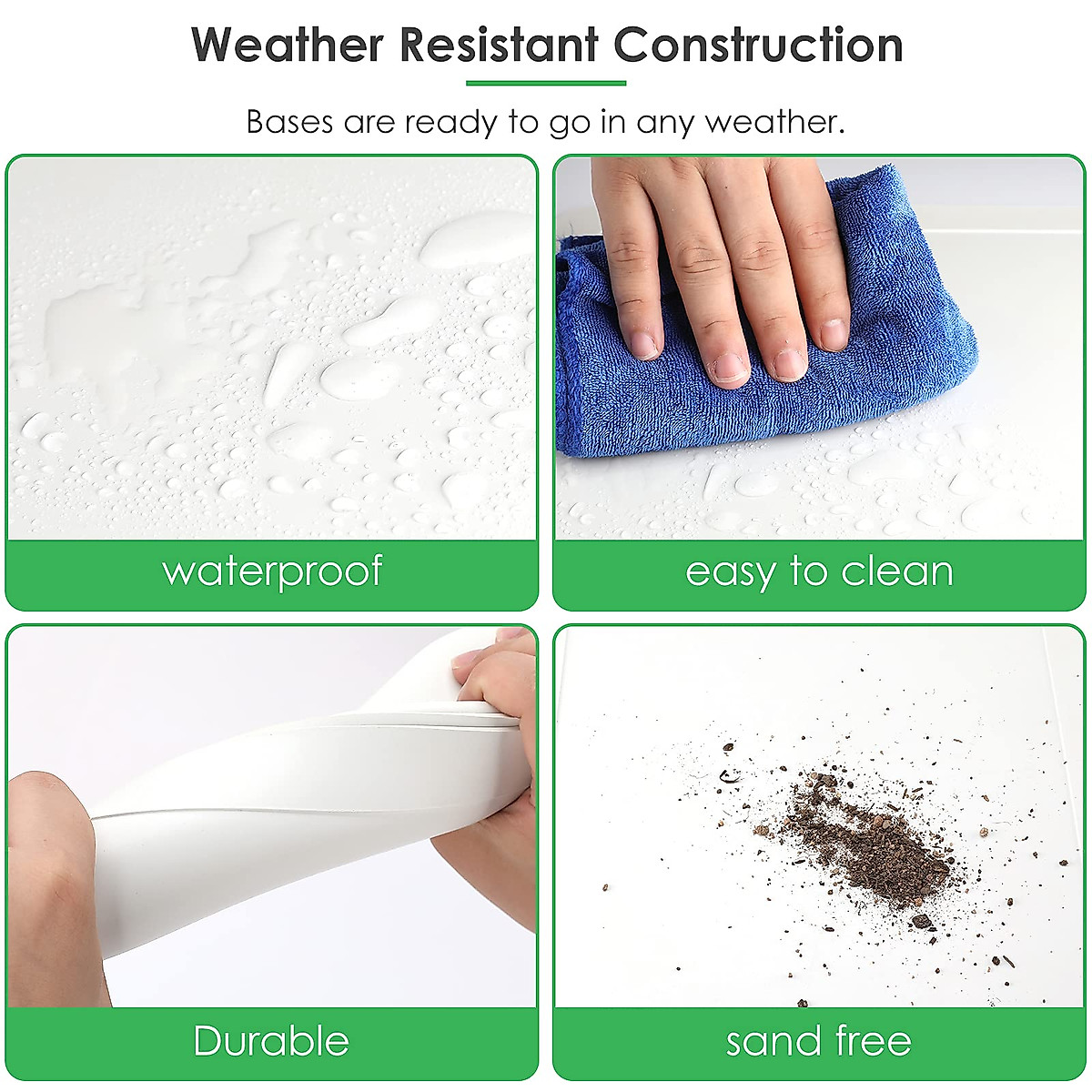 Eupboron Baseball Bases Set, 5 Piece Baseball & Softball Throw Down Rubber Base Set for Kids & Adults