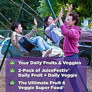 Natrol JuiceFestiv Daily Fruit & Veggie with SelenoExcell and Whole-Food [Phyto]Nutrients, Dietary Supplement Supports Better Nutrition (& overall well-being), 120 Capsules (Pack of 2), 60 Day Supply