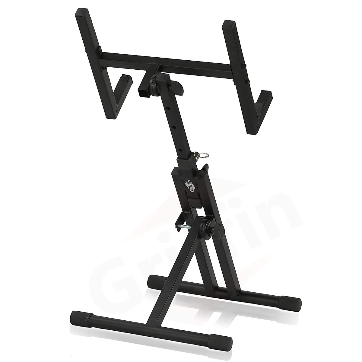 Guitar Combo Amplifier Stand by GRIFFIN | PA Speaker Karaoke Monitor Holder | Low Profile Pro-Audio Amp Tilt Back Mount Stand | Adjustable Speaker Cabinet Stage Equipment Platform Riser & Studio Chair