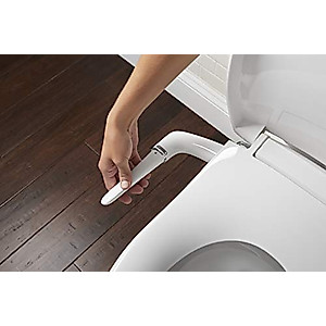 KOHLER K-5724-0 Puretide Bidet Toliet Seat, Elongated Manual Non Electric Bidet with Adjusting Spray Pressure and Position, White Quiet-Close Lid
