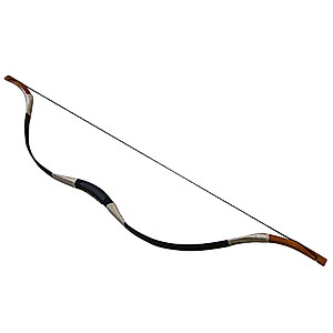 IRQ Traditional Handmade Recurve Bow 30-65lbs Set, Pigskin Longbow Mongolian Horsebow Archery Hunting Target Bow for Adults Outdoor Hunting Competition Training Game Left or Right Hand Recurve Bows