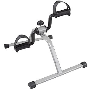 Under Desk Bike Pedal Exerciser with Calorie Tracker and Adjustable Resistance - Mini Foldable Indoor Home Gym Exercise Equipment by Wakeman