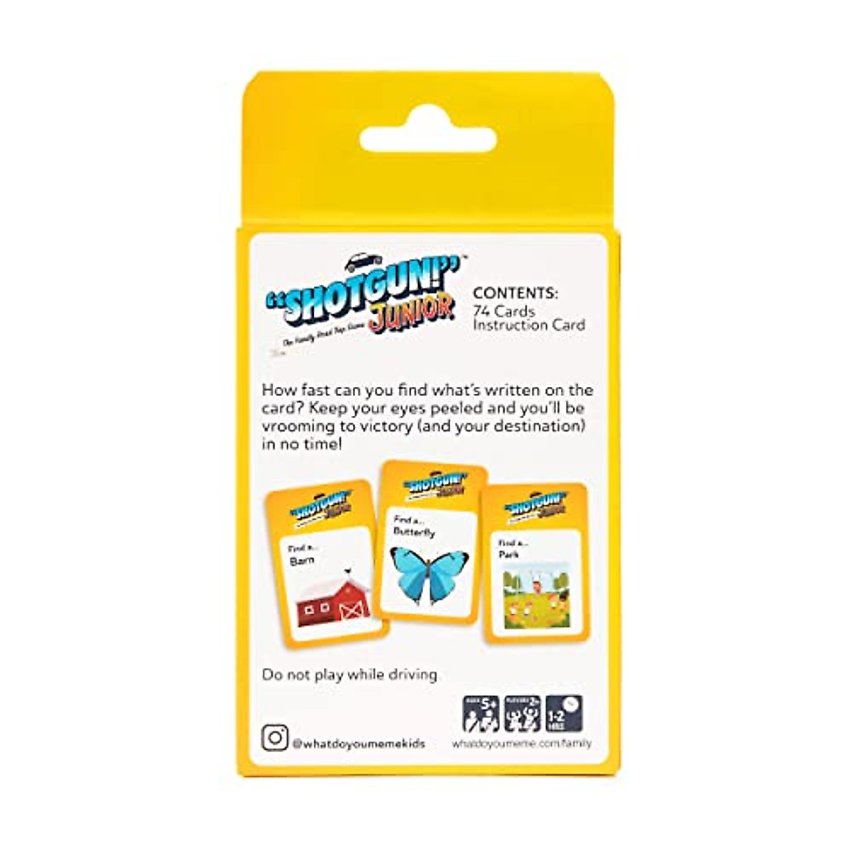 WHAT DO YOU MEME? Shotgun Junior - The Family Road Trip Game for Kids