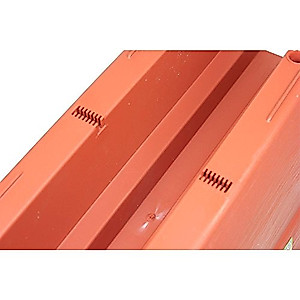 EMSCO Group Bloomers Railing Planter with Drainage Holes – 24" Weatherproof Resin Planter – Terracotta