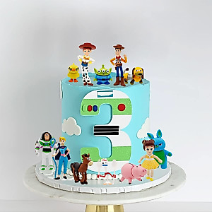 12PCS Toy Inspiration Story Cake Toppers, Story Birthday Party Cake Decorations
