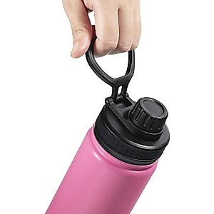 Spout Lid Compatible with Hydro Flask Wide Mouth Water Bottle 12 16 18 20 32 40 oz, Top Replacement Lid with Twist Cap (Black)