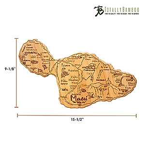 Totally Bamboo Destination Maui Serving and Cutting Board, Includes Hang Tie for Wall Display