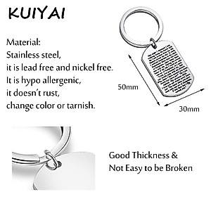 Footprints in The Sand Prayer Key Poems Quote Gift When You Saw Only One Set of Footprints It was Then That I Carried You Key (Dog tag Keychain)