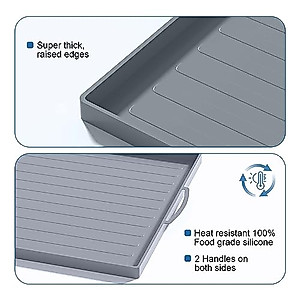 Griddle Mat Silicone for Blackstone 36 inch Griddle, Silicone Griddle Mat with Handles, 100% Food Grade Silicone Griddle Cover Fits Blackstone, Keep Griddle Clean and Protected