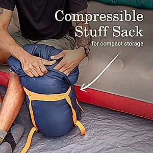 Coleman Big Bay Mummy Sleeping Bag, Cool-Weather 0°F/20°F/40°F Camping Sleeping Bag for Adults with Foot Ventilation and Compression Stuff Sack, Big & Tall