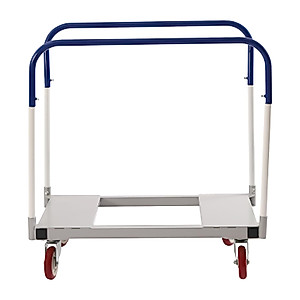 Silencear Steel Frame Panel Truck Cart, Platform Truck Cart with Swivel Casters, Adjustable Panels Heavy Duty Drywall Dolly Cart, 1500 Lbs Load Capacity, 35" x 20" x35"