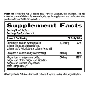 Country Life Target-Mins Calcium Magnesium Complex 1000mg/500mg, 90 Tablets, Certified Gluten Free, Certified Vegan, Certified Non-GMO Verified