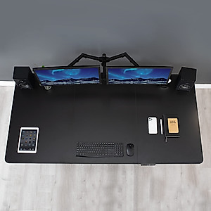VIVO Universal 71 x 36 inch Table Top for Standard and Sit to Stand Height Adjustable Home and Office Desk Frames, Black Extra-Wide Desktop, DESK-TOP72-36B