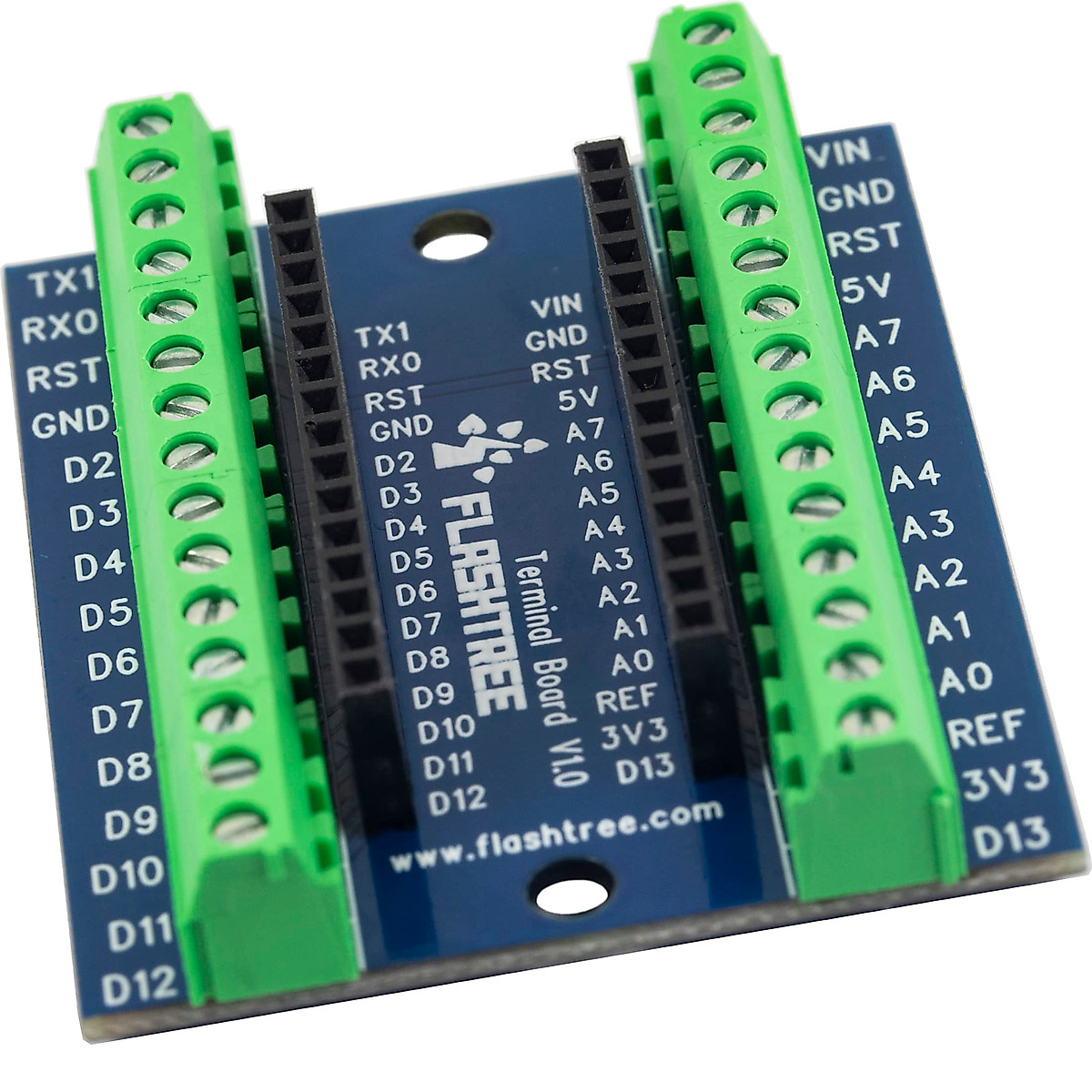 3pcs for Nano Breakout Board Terminal 3.81mm / 0.15" Expansion Shield for Arduino Nano V3.0 AVR ATMEGA328P Module (Blue)