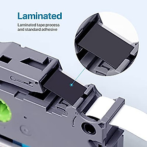 Filery 4-Pack Label Maker Tape for Brother TZe-231 TZ-231 Laminated P-Touch Label Maker Tape, for Model PT D200 D210 H100 1880, Compatible Label Tape Replacement, 12mm 0.47 Inch Black on White