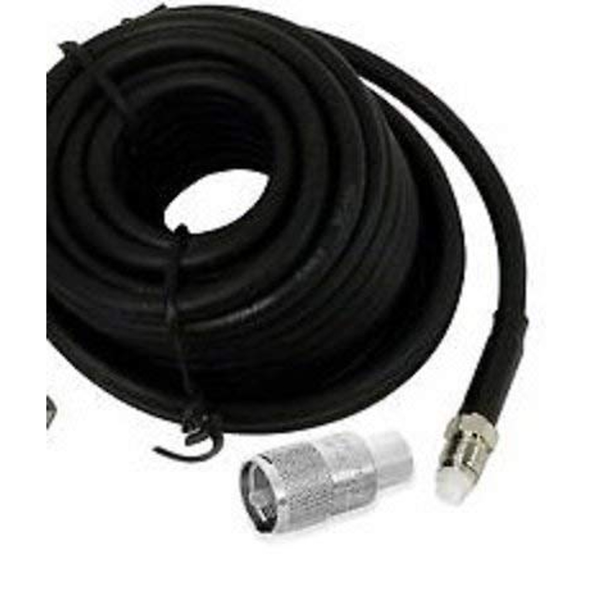 18 Ft Coax Cable for CB Amateur Ham 2 Way with Screw Off PL-259 End for Easy Routing in Tight Spots RG58